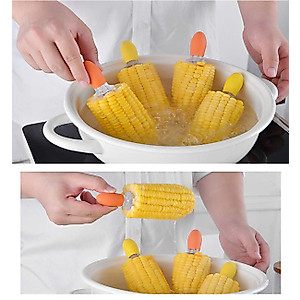 Gircss Stainless Steel Corn Holders - Corn on The Cob Skewers for BBQ Twin Prong Sweetcorn Holders Home Cooking Fork,Corn Cob Holders 8 Pack
