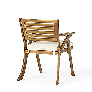 Christopher Knight Home Hermosa Acacia Wood Dining Set, 5-Pcs Set, Teak Finish