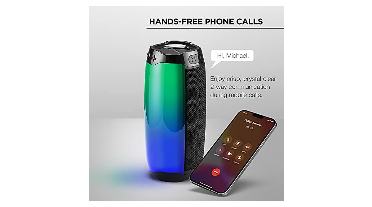Merkury Thrill Bluetooth Speaker with Lights and Long Battery Life
