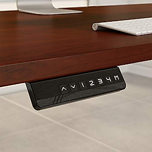 Bush Business Furniture Move 60 Series Height Adjustable Standing Desk, 48W x 24D, Hansen Cherry with Cool Gray Metallic Base