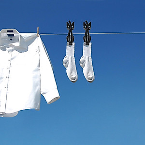 VOSAREA Beach Towel Clips 4pcs Black Cat Shaped Jumbo Towel Clips Clothes Pins Blanket Holders for Chairs Cruise Patio Pool Accessories