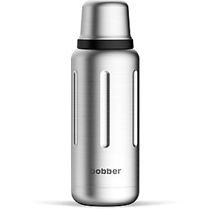 Bobber - 34 oz Vacuum Insulated Stainless Steel Water Bottle with Cup Lid - Dishwasher Safe - Keeps Drinks Hot for 48 Hours and Cold for 72 Hours - Triple Walled Thermo Flask (Matte)