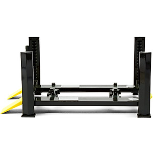 Greenlight 13591 Four-Post Lift - Dark Gray with Yellow Ramps 1/18 Scale Diecast