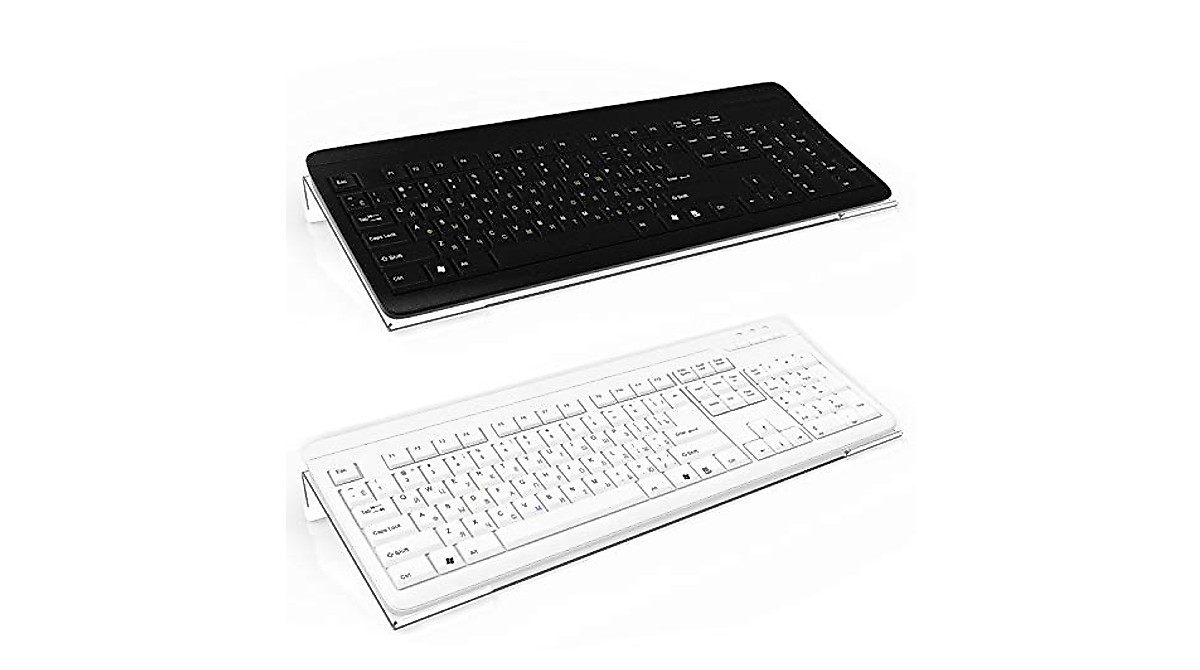Richboom Ergonomic Tilted Keyboard Holder | Clear Acrylic