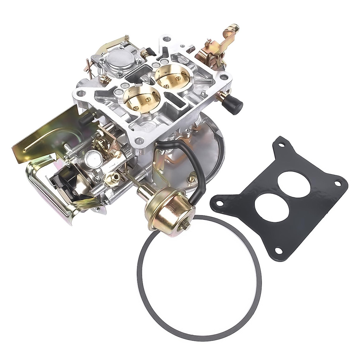 GELUOXI 2 Barrel Carburetor Carb 2100 2150 A800 Replacement for Ford 289 302 351 Mustang Cu Jeep Engine F100 F250 F350 Jeep 360 Cu Electric Choke Carb with Mounting Gasket