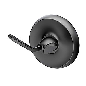 Gatco 5076MX Desinger II Robe Hook, Matte Black/Wall Mounted Double Robe and Towel Hook for Bathroom