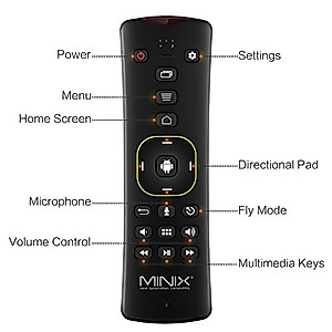 MINIX NEO A3, QWERTY Keyboard for Android and Six-Axis Gyroscope Remote with Voice Input
