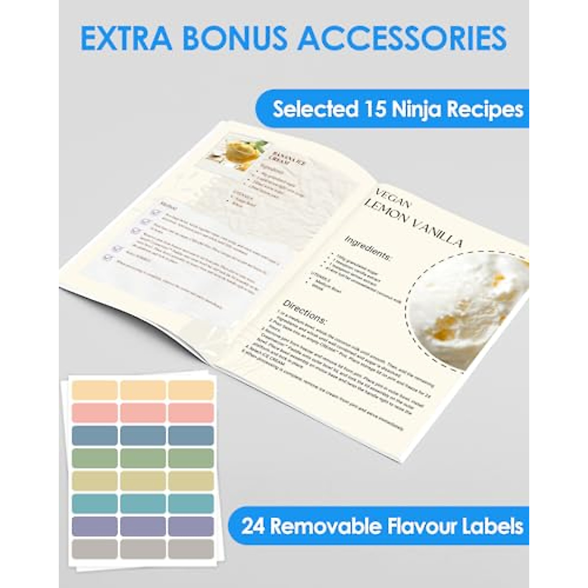 EIIORPO for Ninja Creami Deluxe Pints and Lids - 4 Pack 24oz NC501 NC500 Series Creami Deluxe Pint Containers Replacement Compatible with 11-in-1 Ninja Ice Cream Maker