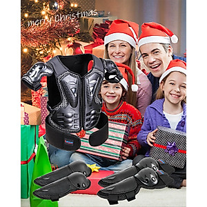 Kids Dirt Bike Gear- Motocross Body Armor Suit, Chest Spine Back Protector with Knee Eblow Pads for Cycling Bike Skateboard ATV Ski