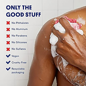 Huron Men’s Moisturizing Body Wash - Clean & Woody Scent of Sandalwood, Black Pepper, Cedarwood, & Amber - Made With Coconut Oil, Vitamin E & Witch Hazel - Vegan, Cruelty-Free - 12.2 fl oz