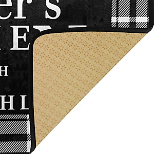 White Buffalo Plaid Custom Kitchen Rugs Non Slip Kitchen Floor Mats Cushioned Personalized Kitchen Mats and Rugs Anti Fatigue Mats for Bathroom Laundry Room Standing Home - 39x20 IN Seasoned Love