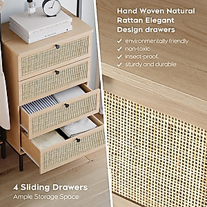 98.04 Inches Closet System, Large Wall Mount Wardrobe Cabinet Clothes Storage and Organizer Heavy-Duty Garment Rack Walk-in Clothes Rack with 8 Natural Rattan Drawers for Bedroom and Walk in Closets