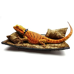 Chaise Lounge for Bearded Dragons, Brown Batik Fabric