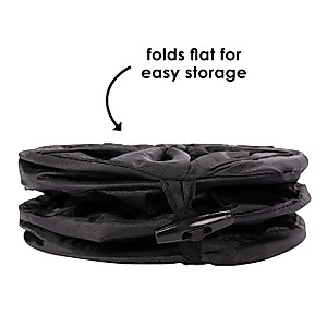 Diono Pop-up Trash Bin, Collapsible Car Trash Can Portable, Small, Leak Proof, Perfect For Keeping Car Clean, Black