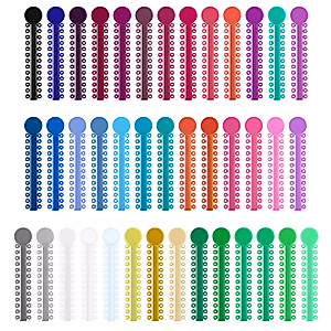 Orthodontic Ligature Ties, Multi-Color Orthodontic Elastomeric O-Rings Braces Rubber Bands, Assorted Dental Ligature Elastic Rubber Ties, 1040 Pcs