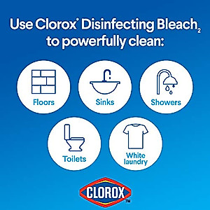 Clorox Disinfecting Bleach, Concentrated Formula, Regular - 43 Ounce Bottle (Package May Vary)