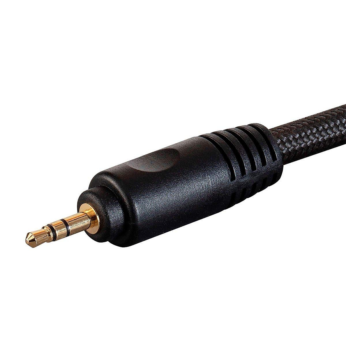 Monoprice 3.5mm to 2-Male RCA Adapter Cable - 15 Feet - Black, Gold Plated Connectors, Double Shielded with Copper Braiding - Onix Series