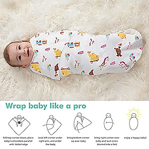 Koo-dib Baby Muslin Swaddle Blanket The Comfy Swaddles Sack 0-3 Months Receiving Baby Blanket Set of 5 Newborn Essentials Must Haves are Swaddle Blankets Baby Girl 30x30 Inches Infant Wraps