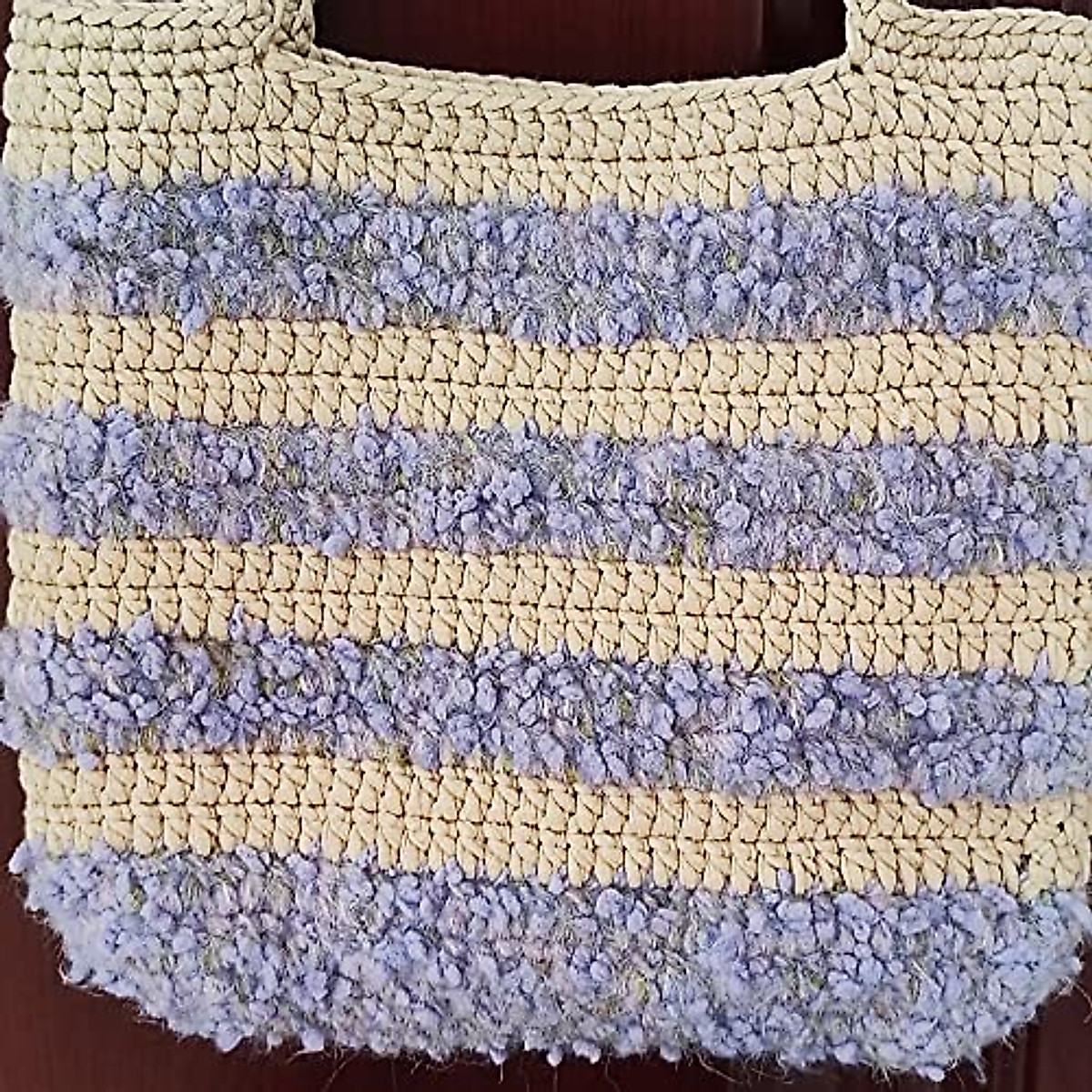 2 Pack Light Blue Soft Cotton Knitting Yarn Elastic Fabric Crochet Cloth Yarn for Bag,Basket,Cushion