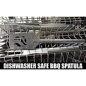 Cave Tools Barbecue Spatula With Bottle Opener and Serrated Edge - BBQ Cooking Utensils & Accessories