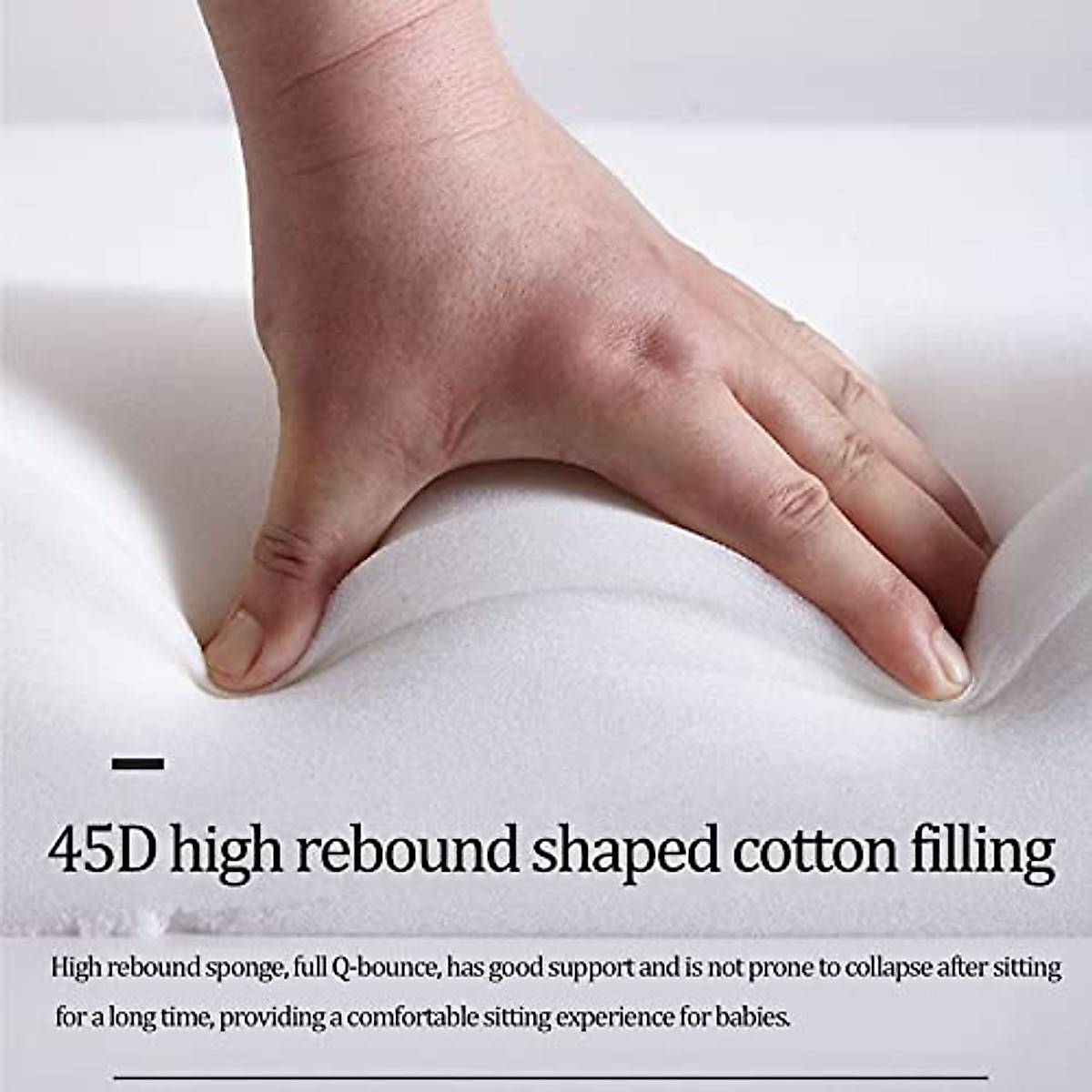 YHGSYXL Modern Boucle Chair Cute Small Upholstered Tufted Foot Stool, Sheep Fabric Plush Armless Ottoman Chair with Wood Frame for Living Room Bedroom Home Decor