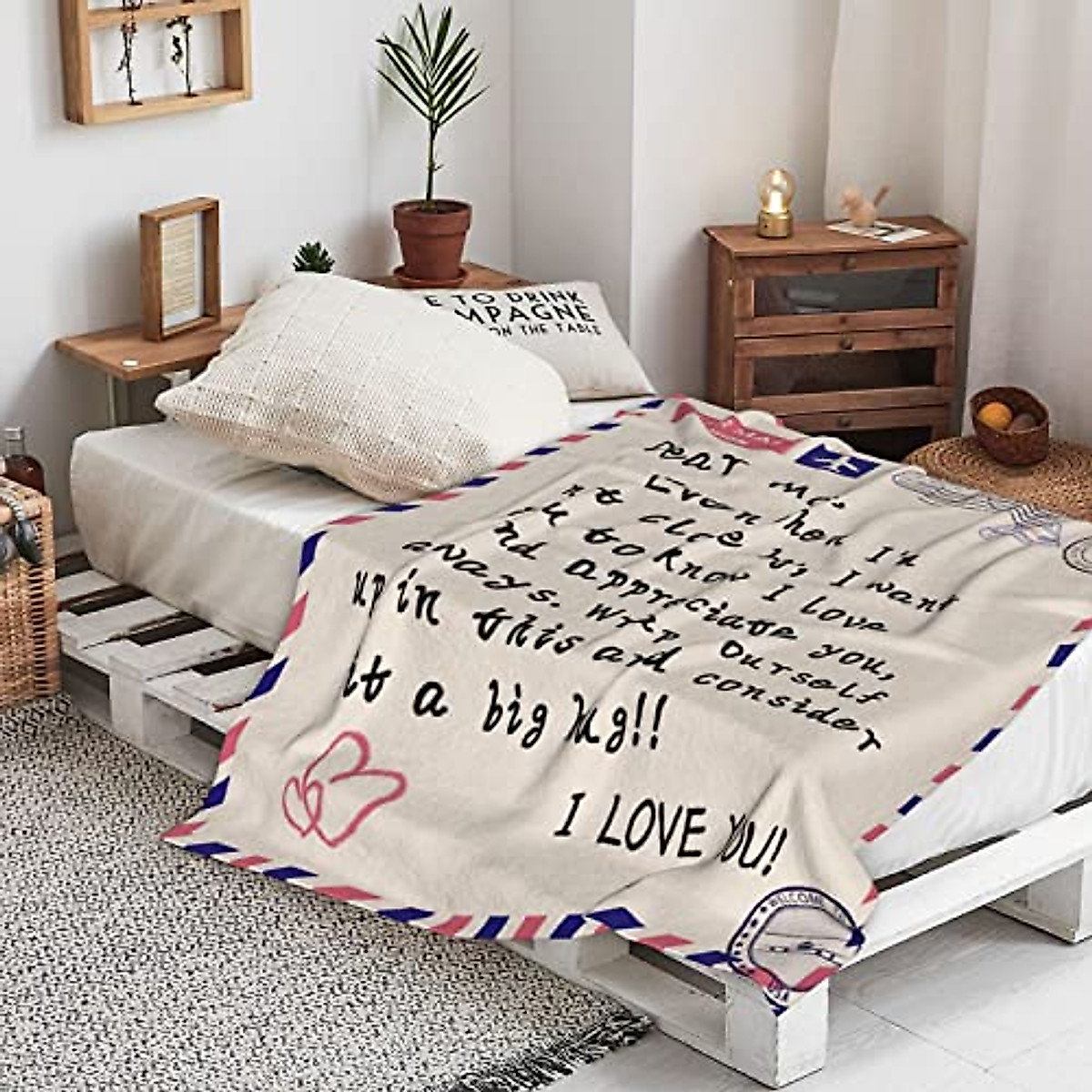 TUDSFV Gifts for Mom Blanket, Mother's Day Soft & Warm & Comfortable, I Love You Mom Blanket, for mom, Flannel Material Throw Blanket 50 x 60 Inch