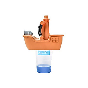 AquaAce Pirate Ship Floating Pool Chlorine Dispenser, Floater for 3 inch Chlorine Tablets