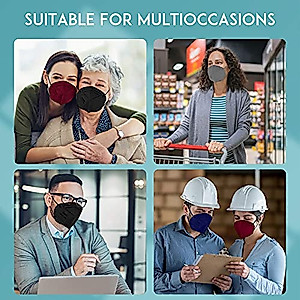 KN95 Face Mask 50PCs, 5 Layer Design Cup Dust Safety Masks, Breathable Protection Masks Against PM2.5 Dust Bulk for Adult, Men, Women, Indoor, Outdoor Use