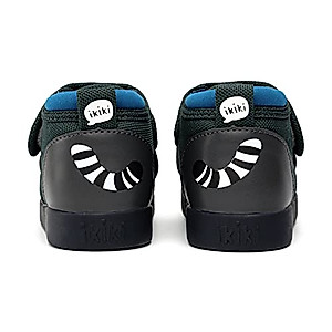 ikiki Squeakerless Shoes for Toddlers/Little Kids (Raccoon, Gray, Size 10)