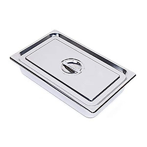 Stainless Steel Packing Food Plate,Metal Food Tray Plate,Steam Table Water Pan,4" Deep Food Containers,Food Warmer Pan,Hotel Pan,Food Safe Smooth Polished for Adults,Kids,Picky Eaters,Campers.
