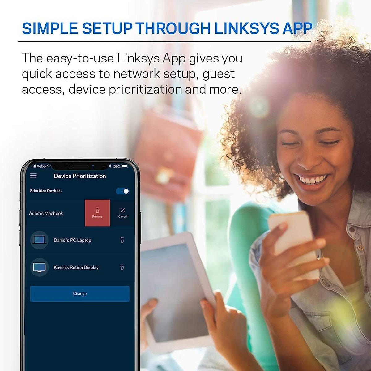 Linksys Max-Stream WiFi 5 Router, Dual-Band, 1,000 Sq. ft Coverage, with Parent Control, Up to 10+ Devices, Speeds up to (AC1200) 1.2Gbps - EA6350-4B
