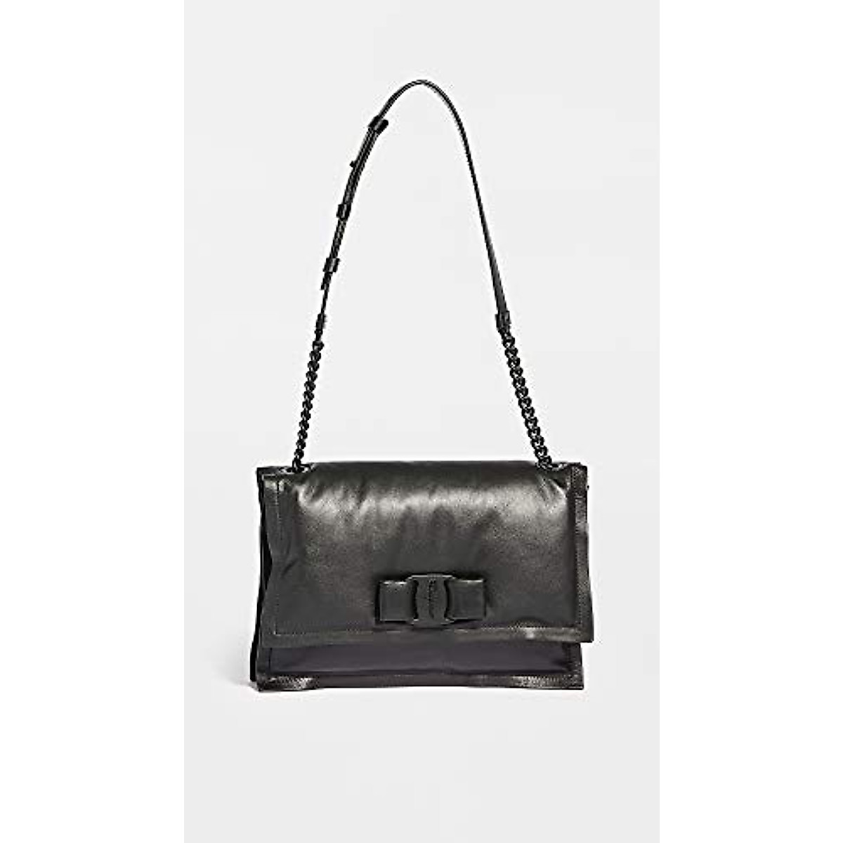 SALVATORE FERRAGAMO Women's Viva Puffy Shoulder Bag, Nero, Black, One Size