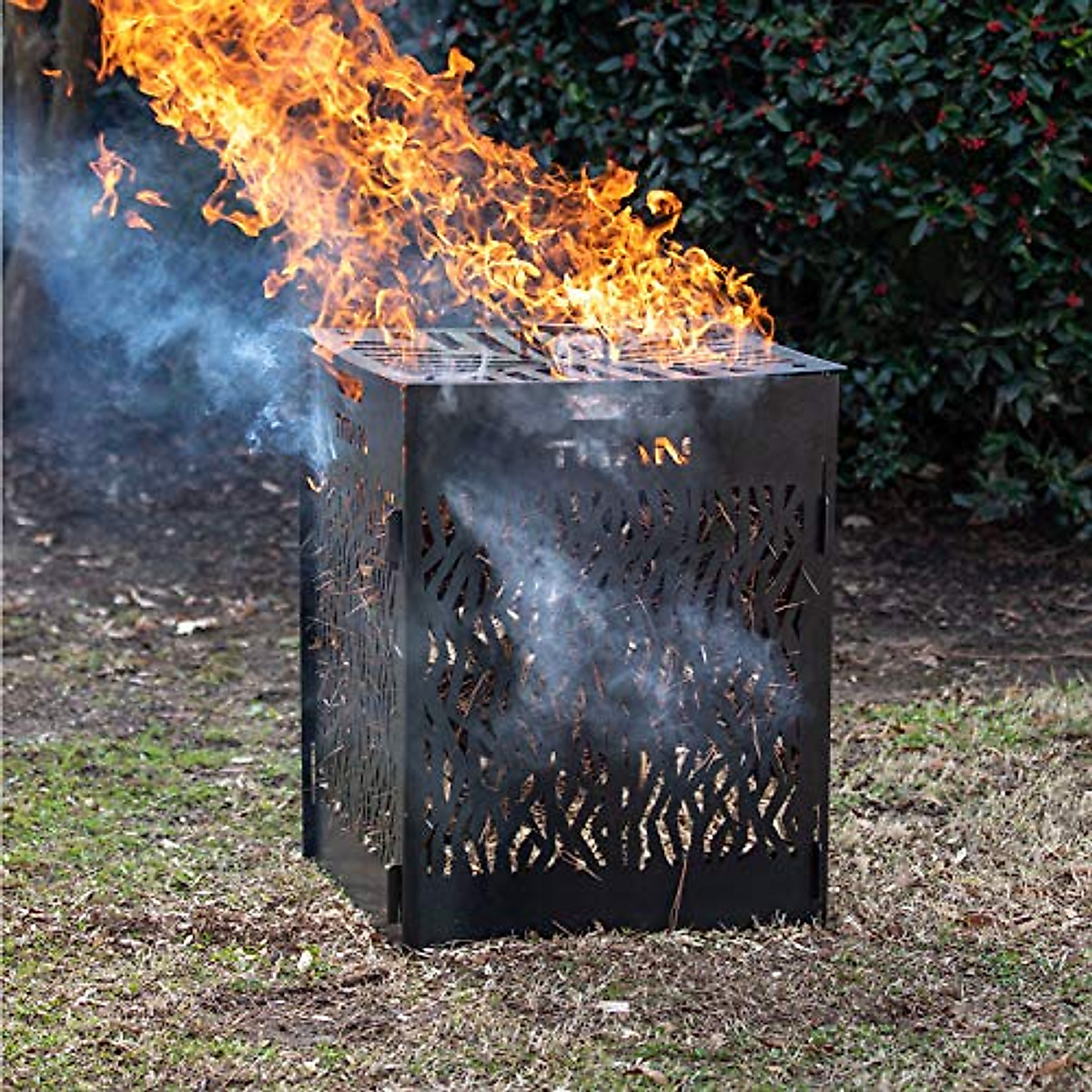 Titan Great Outdoors 30-in Incinerator Fire Pit, Collapsible Burn Fire Pit