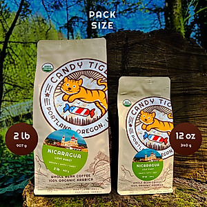 Whole Bean Coffee - Organic - Low Acid - Light Roast - Single Origin - 100% Arabica - Nicaraguan Coffee Beans - Direct Trade - Shade-grown - Gourmet Coffee - 2 lb