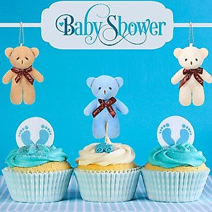 Skylety 24 Pcs Mini Bears 4.7 Inch Tiny Bears Doll Bulk Soft Mini Stuffed Animals for DIY Keychain for Graduation Birthday Baby Shower Wedding Party Favors