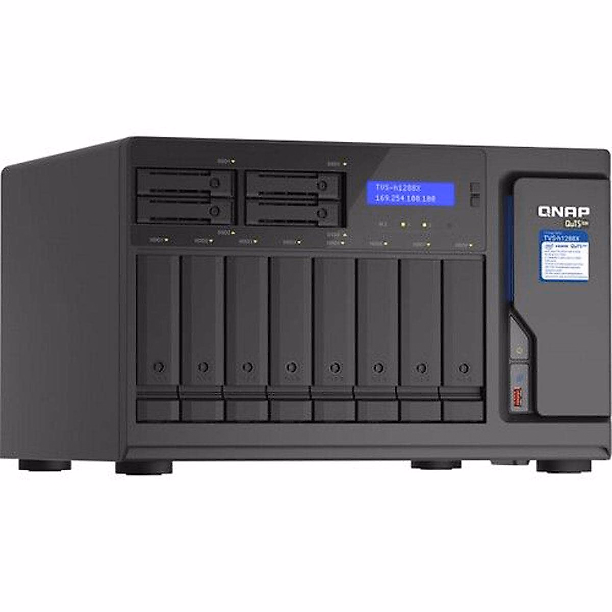 QNAP TVS-h1288X-W1250-16G High-speed media NAS with Intel® Xeon® W-1250 CPU and Two 10GbE Ports