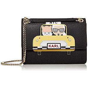 Karl Lagerfeld Paris womens Maybelle Novelty Flap Shoulder Bag, Taxi Yellow, One Size US