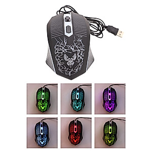 Acogedor Gaming Keyboard and Mouse Combo, Colorful RGB Lighting 104 Keys USB Wired Mechanical Feeling Keyboard Wired Gaming Mice for 7 8 10