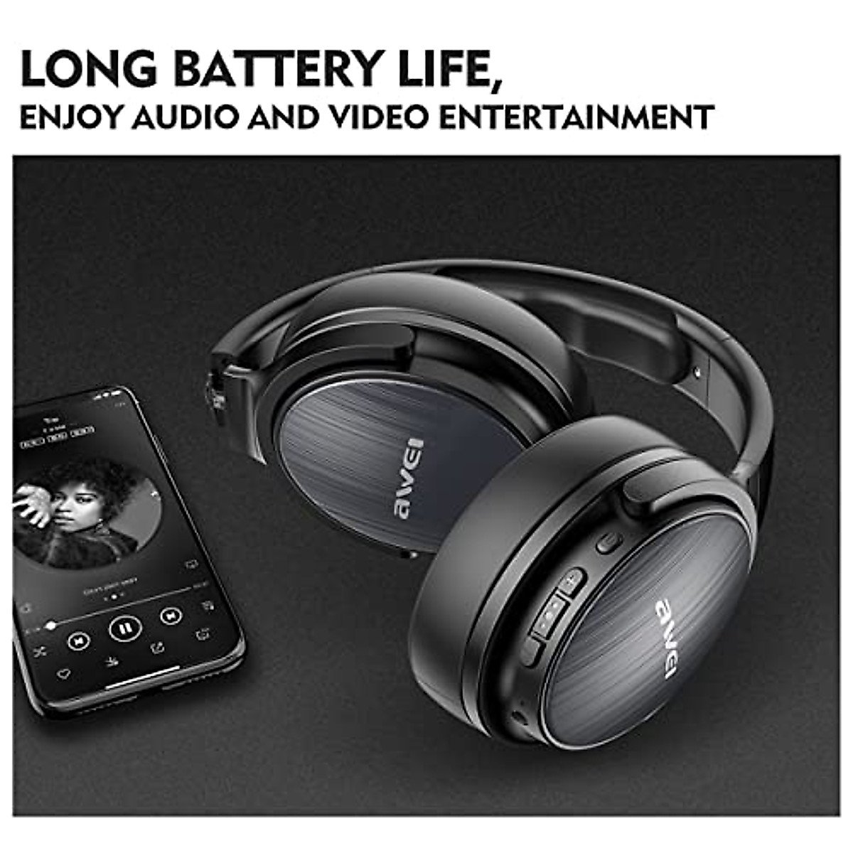 FIEFROTD Noise canceling Over-Ear Headphones, Open-Back, Flat-Wire, Reference Studio Headphones,Flexible Sling Headband, Black