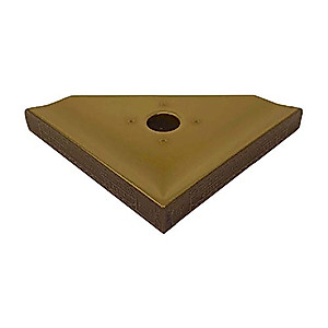 Questech Décor 5 Inch Shower Soap Dish, Wall Mounted Soap Dish Corner Shower Shelf, Retrofit Shower Caddy For Tiled Shower Walls, Bathroom Corner Shelf, 5 Inch Geo Flatback, Gold Finish