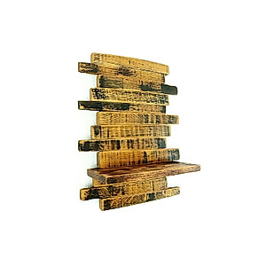 VOFMK Set of Two Whiskey Barrel Plant Shelving (Small Single x2)