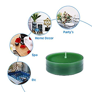 Zest Candle 12-Piece Tealight Candles, Mega Oversized Hunter Green s