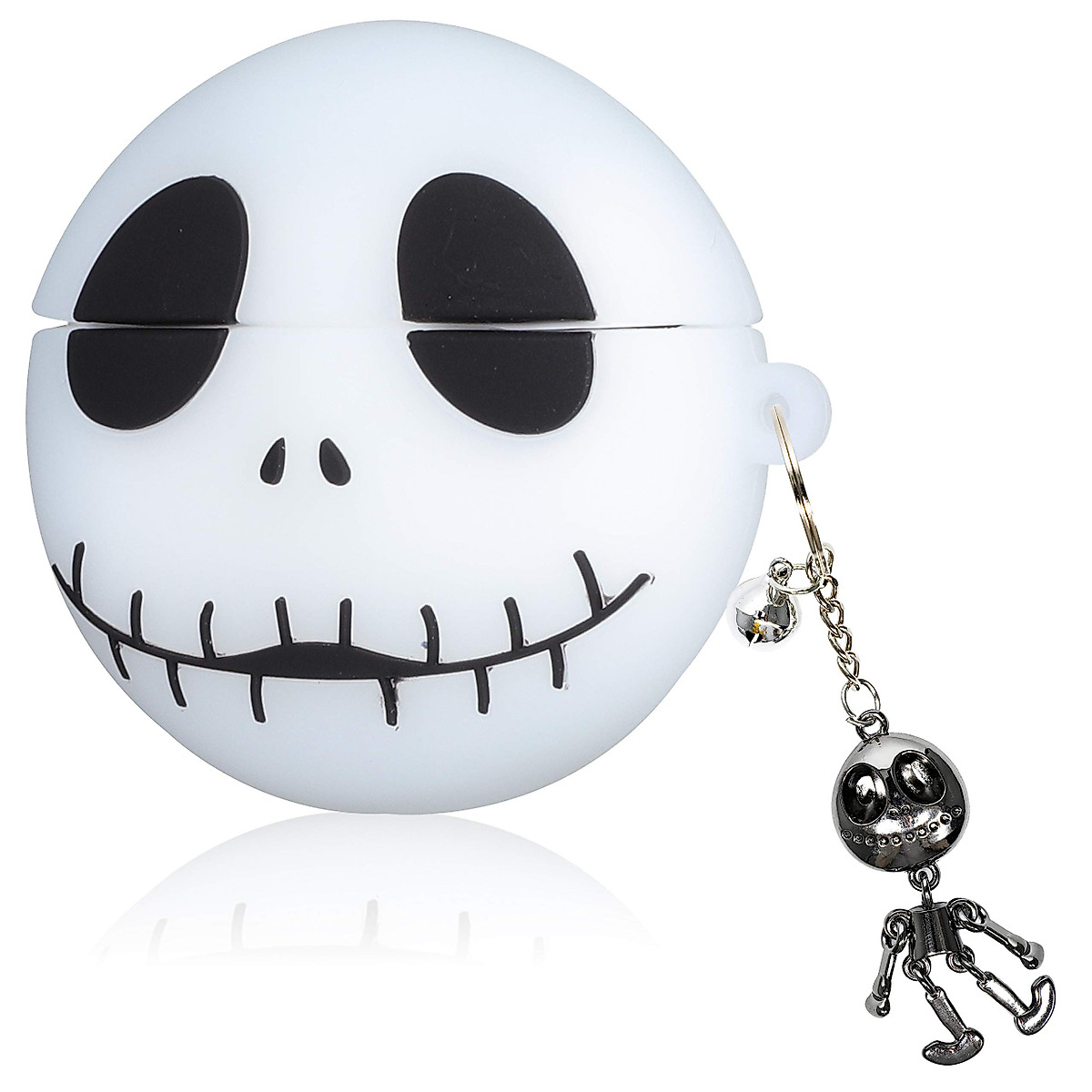 Jowhep Case for AirPod Pro 2019/Pro 2 Gen 2022 Cartoon Cute Silicone Cover Kawaii Funny Unique Stylish Soft Protective Keychain for Air Pods Pro Girls Boys Women Cases for AirPods Pro Luminous Skull