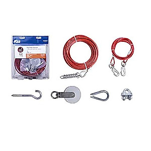 Blue Hawk 75-ft Weldless Galvanized-Red Vinyl Coated Steel Cable