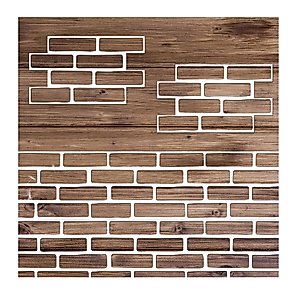 4Pcs Brick Stencils for Painting Walls 17 x10Inch, Reusable Brick Stencil for Concrete Floor Large Brick Patterns Wall Stencil for Home Decor (Brick)