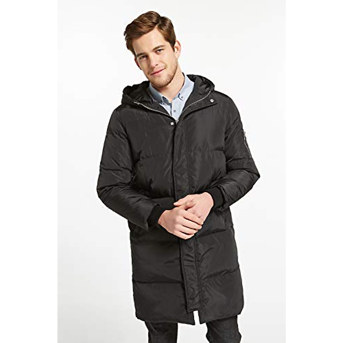 Orolay Men’s Thickened Down Jacket Winter Warm Down Coat Black