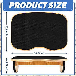 Foot Stool Under Desk Wood Larger Size Office Desk Footrest Rocking Foot Nursing Stool Rocker Balance Board for Supporting Relieving Leg Pressure, Home and Office Use, 15.8 x 11 x 4.3 Inches