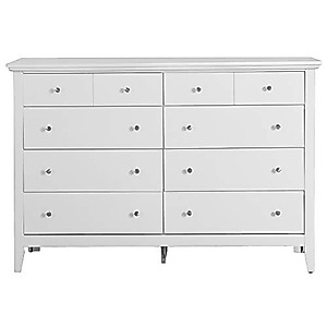 Glory Furniture Hammond 8 Drawer Dresser in White