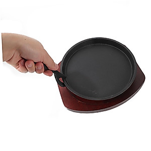 MUSISALY 1 Set Barbecue Plate Steak Grill Plate Grilled Fish Plate Wood Serving Tray fajita Serving Platter fajita Griddle Non Stick Fry pan Steak Plates Baking pan Iron Plate Metal