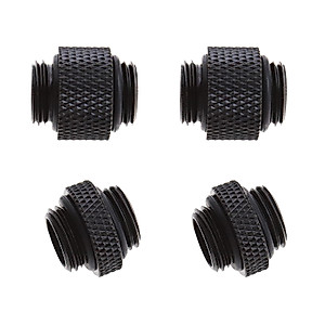2pcs Black G1/4 Water Cooling Adapter with O- Ring Rubber Water Stop Plug Compatible with Computer Water Cooling System Water Tank and Pump